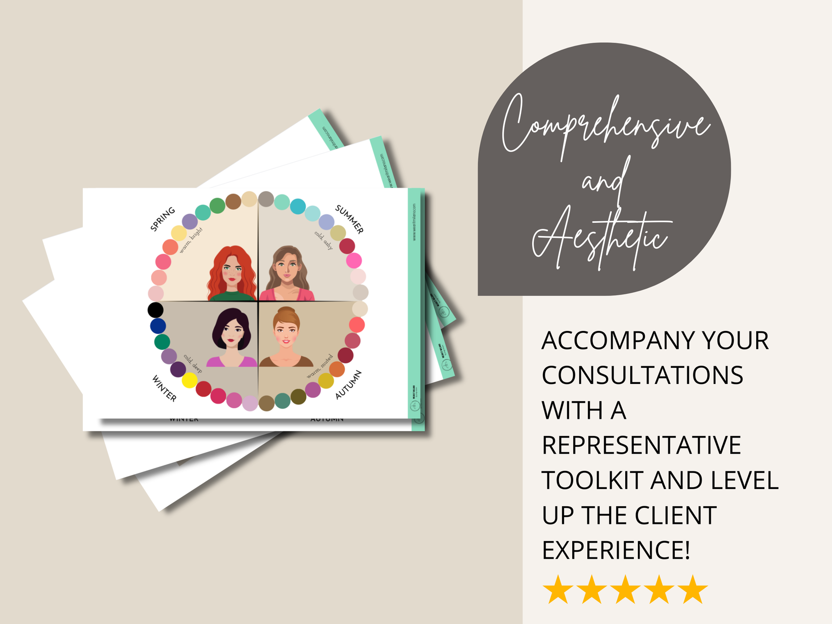 12 Seasonal Color Analysis Kit PDF for Professional Armocromia Consult ...