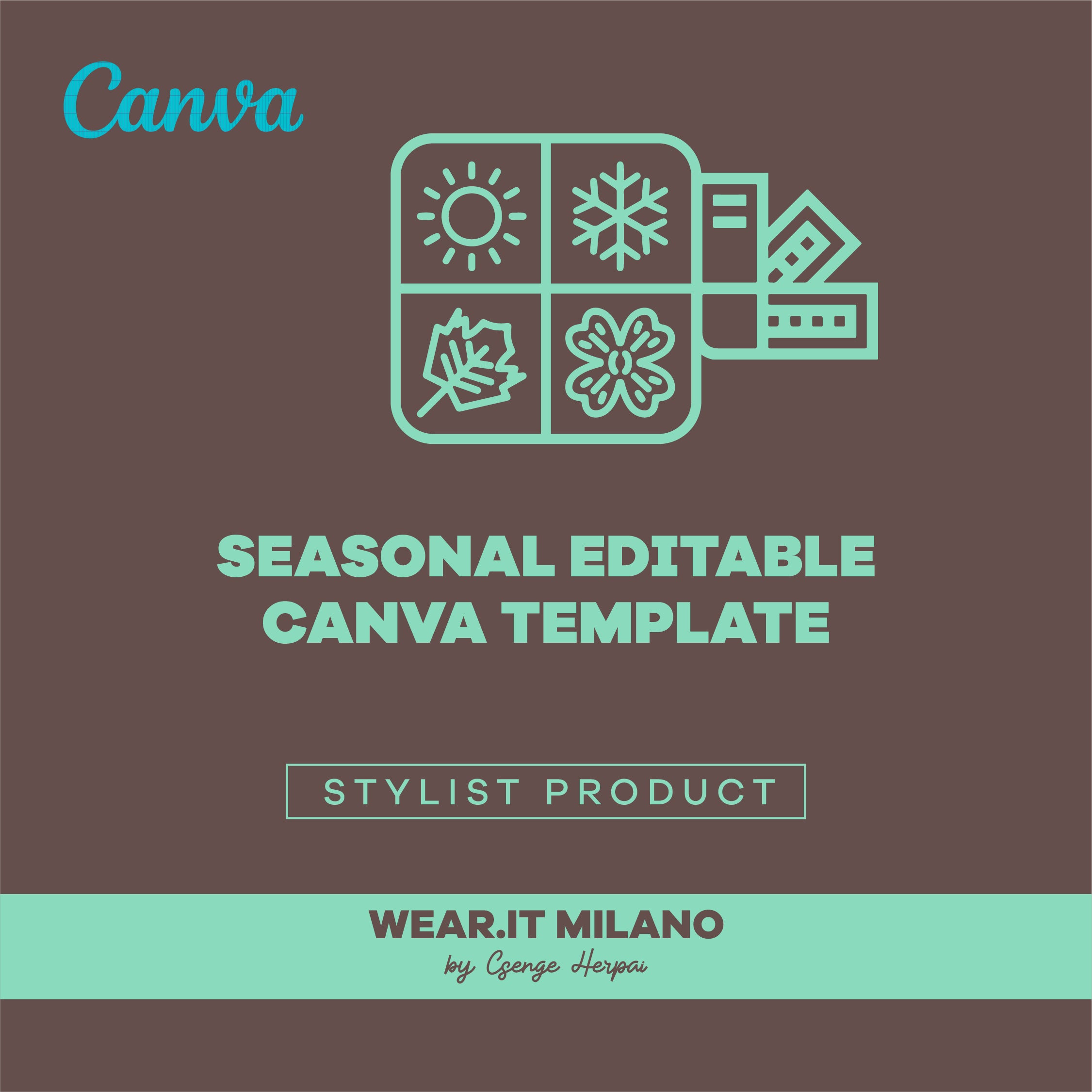 4 SEASONS Editable Template in Canva - Color Theory Analysis for styli ...